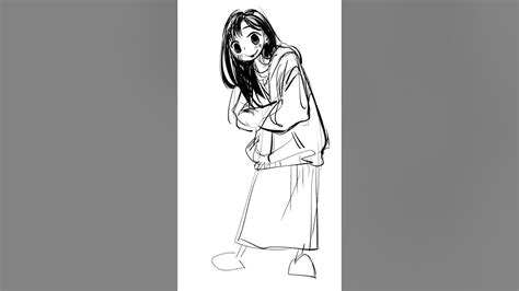 팔짱을 끼고있는 여자아이를 그려봅니다 Youtube