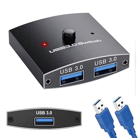 Usb3 0 Switch Selector Cyyi Bi Directional Usb Sharing Switch 2 In 1 Out 1 In 2