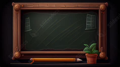 Blackboard Desk Cartoon Powerpoint Background For Free Download Slidesdocs