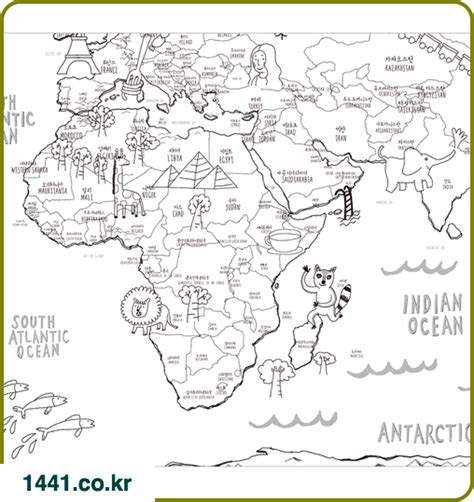 월드맵 컬러링 색칠 세계지도 색칠공부 아이방 꾸미기 인테리어세계지도 네이버 블로그