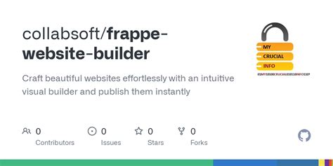 Github Collabsoftfrappe Website Builder Craft Beautiful Websites Effortlessly With An