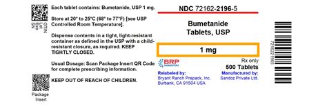 Dailymed Bumetanide Tablet
