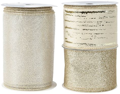 Decoris საახალწლო მოსართავი ლენტი ბეჟი 3 ცალი Veli Store