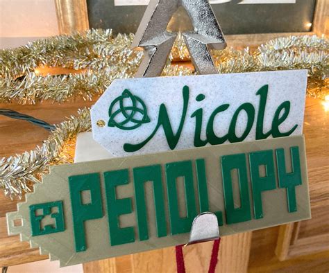 Custom Fonts In Tinkercad Personalized Stocking Tags 5 Steps With