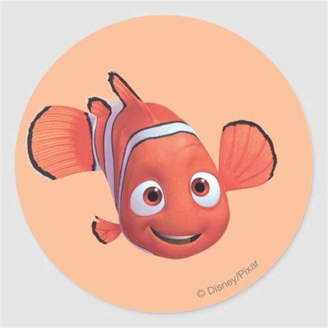 Nemo 4 Classic Round Sticker Zazzle Round Stickers Nemo Finding