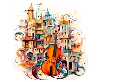 Premium Photo Abstract Symbolic Composition On The Theme Of Music