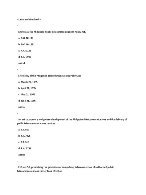 Est Laws And Standards Notes Download Free Pdf Telephone
