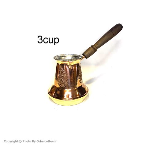 قهوه جوش مسی جازوه طرحدار سایز 3 فنجان Orbelcoffee