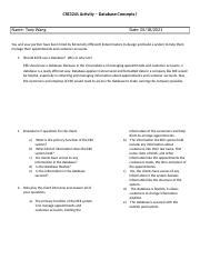 HW 03 User Requirements Docx CSE3241 Activity Database Concepts I