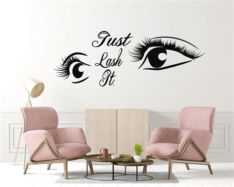 Just Lash It Wall Decaleyelashes Wall Decallash Wall Decorvinyl