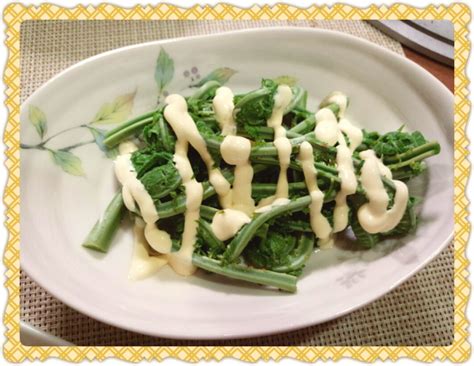 こごみのマヨポン和え Kajuの 今日のお料理・簡単レシピ