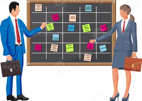 Scrum Agile Board Business People 35743344 Png