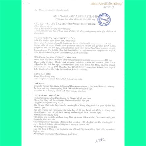 Thuốc Adenafil 100 Giá Bao Nhiêu Có Tốt Không Dược Sĩ Lưu Văn Hoàng