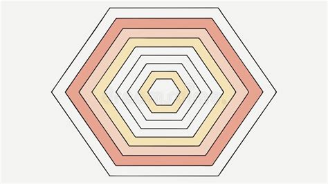 Abstract Modern Hexagonal Geometric Pattern Design With Nested Shapes Vector Design Generative