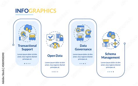 Data Lakehouse Blue Rectangle Infographic Template Architecture Data Visualization With 4