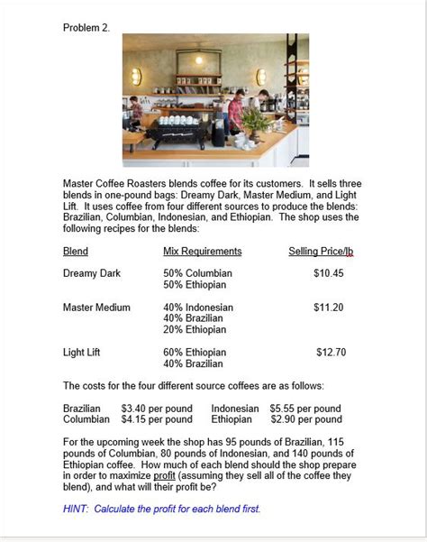 Solved Formulate Then Solve Each Of The Following Problems