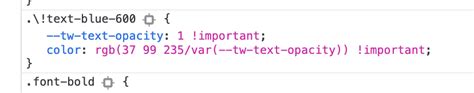 Make Tailwind Favor Rgba Instead Of Rgbvar Tw Text Opacity