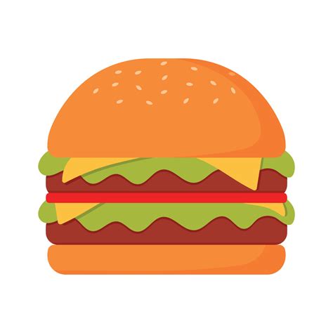 Burger Fast Food Icon Clipart Vector Illustration 13159720 Vector Art