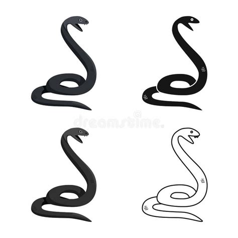 Isolated Object Of Serpent And Python Symbol Graphic Of Serpent And