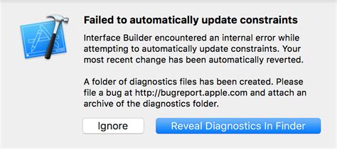 Ios Autolayout Xcode Storyboard Reset To Suggested Constraints Error Stack Overflow