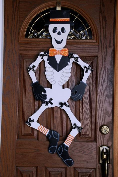 Sam The Dancing Skeleton Wood Halloween Door Or Wall Hanging