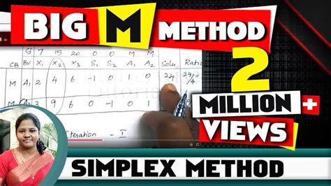 Understanding Linear Programming Problems Using The Big M Method Galaxyai Galaxyai