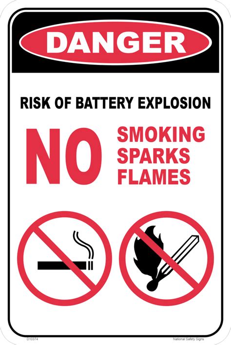 Danger Risk Of Battery Explosion D10374