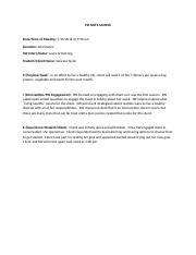 PIE NOTE SAMPLE Docx PIE NOTE SAMPLE Date Time Of Meeting Am