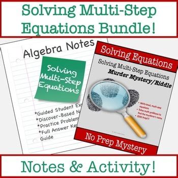 Solving Equations With Variables On Both Sides Notes Activity Bundle