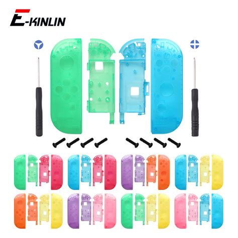 L R Controller Clear Housing Shell Case Replacement Screwdriver Open Tool Kit DIY For Nintendo