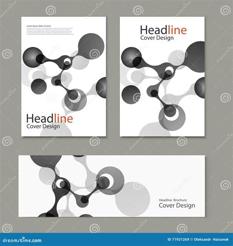 Vector Abstract Molecular Structure Cover Template Design Stock Vector Illustration Of
