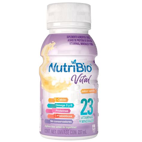 Nutribio Vital Vainilla Suplemento Alimenticio 237 Ml Farmacias Klyns