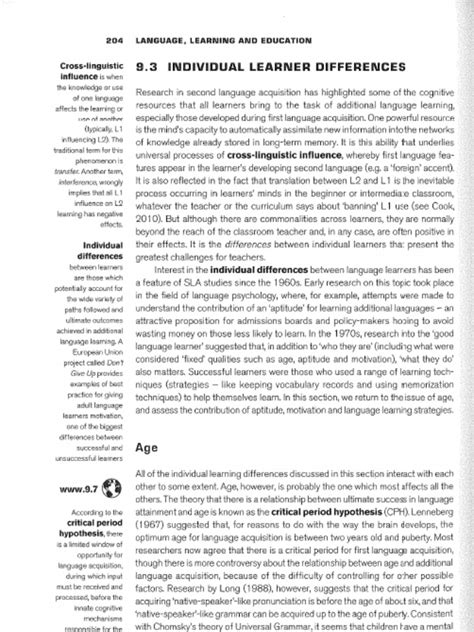 4 1 Individual Learner Differences Pdf