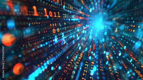 Binary Computer Code Abstract Technology Background With Zeros And