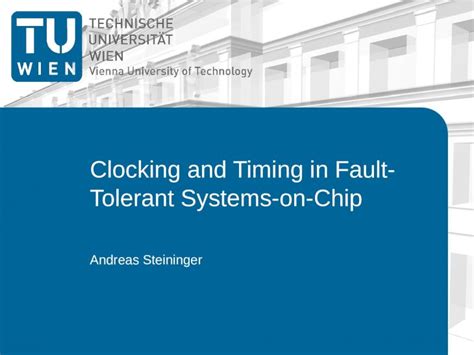 Pptx Clocking And Timing In Fault Tolerant Systems On Chip Dokumentips