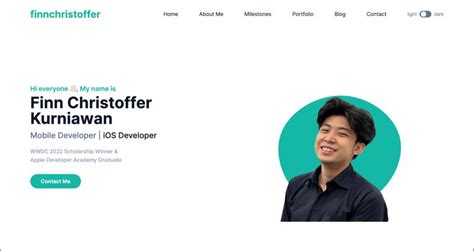 Finn Christoffer Kurniawan On Linkedin Tailwindcss Portfolio Iosdevelopment Appdeveloper