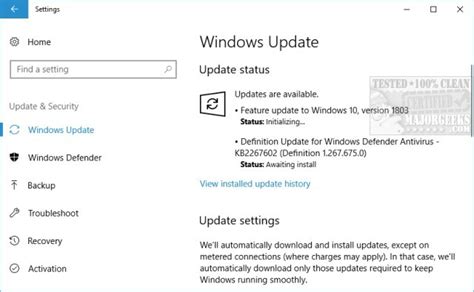 Windows 10 1803 Update Now Available How To Get It Now Majorgeeks