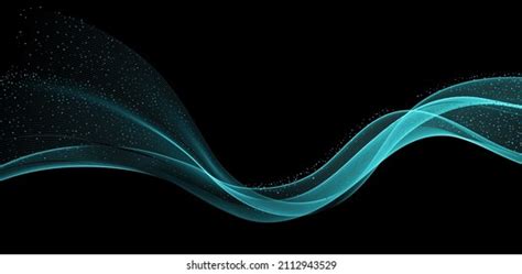 Abstract Blue Light Wave Glitter Sparkles Stock Vector Royalty Free 2112943529 Shutterstock