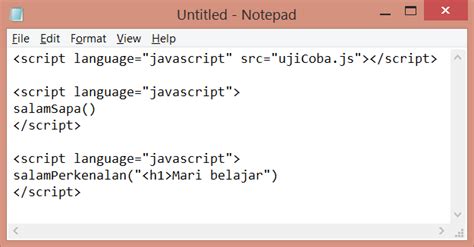 Membuat Function Javascript Pada File Js Yang Terpisah Dari Halaman Utama Niguru Indonesia
