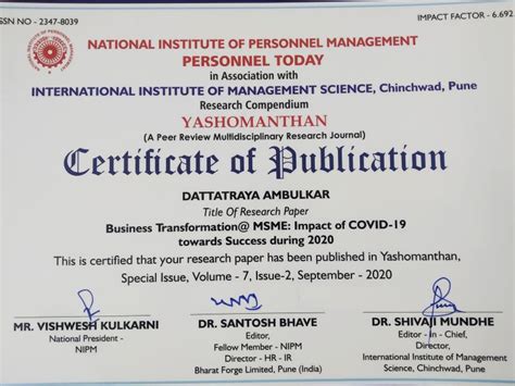 Dattatraya Ambulkar On Linkedin Got An Opportunity To Write For The Research Paper Focussing On