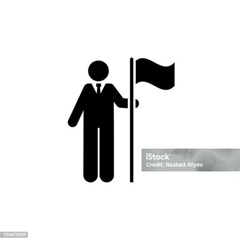 깃발 직업 사람 비즈니스 아이콘 사업가 아이콘의 요소입니다 프리미엄 품질의 그래픽 디자인 아이콘입니다 웹 사이트 웹 디자인 모바일 앱에 대 한 징후 및 기호 컬렉션 아이콘