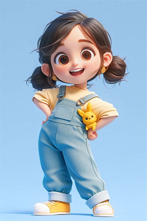 Ai数字艺术六一儿童节小孩模型 花瓣网