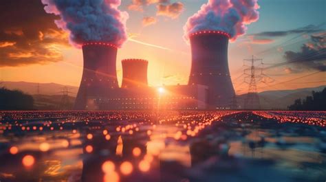 Premium Photo Nuclear Power Plant With Power Plant In The Background