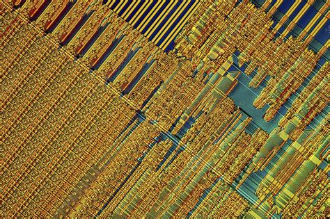 Microchip Light Micrograph Stock Image C023 2601 Science Photo Library