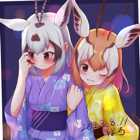 Arabian Oryx And Thomsons Gazelle Kemono Friends Drawn By Baroy