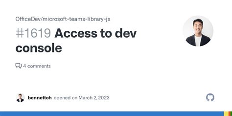 Access To Dev Console · Issue 1619 · Officedevmicrosoft Teams Library