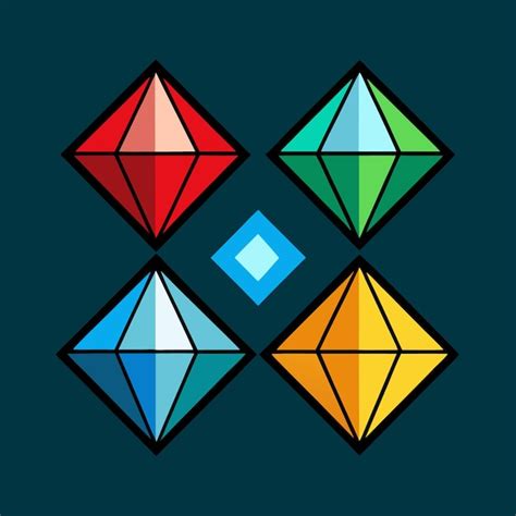 Abstract Colorful Geometric Shapes Design Premium Ai Generated Vector