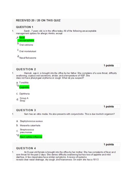 NRNP Week Quiz Knowledge Check Course Resources