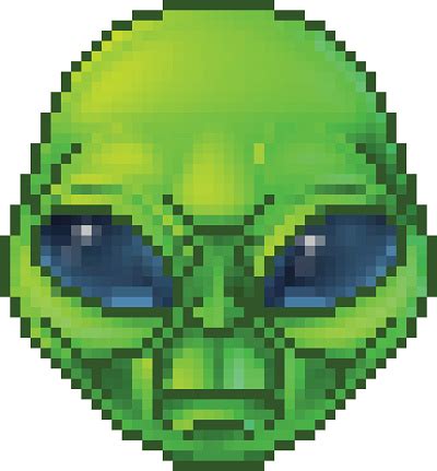 Pixel Art Alien Character Stock Illustration Download Image Now