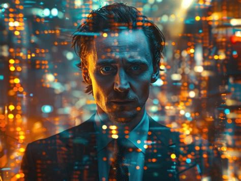 Premium Photo The Head Of A Man Is Filled With Binary Code Digits